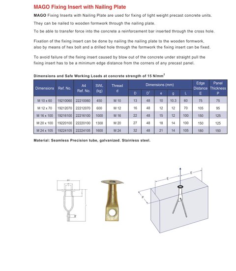 Fixing Inserts - BilZed Company ( Rebar Couplers & Precast Accessories )